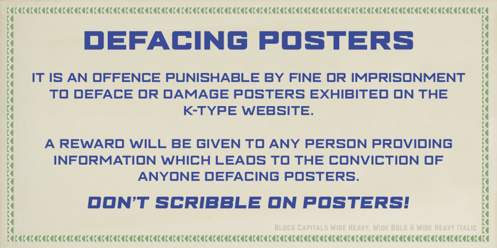 Block Capitals – K-Type